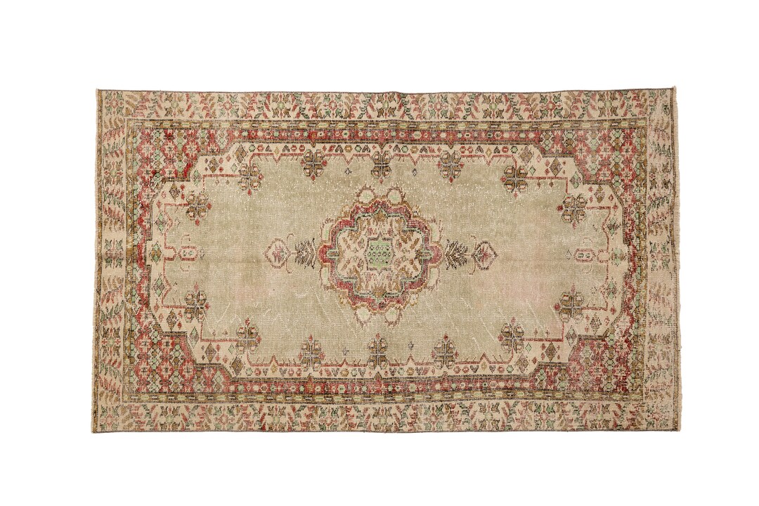 Green Carpet, Muted Rug, Oushak Rug, Vintage Rug, Turkish Rug ...