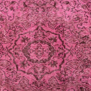 Patio Outdoor Rug, Pink Overdyed Rug, Handmade Rug, Vintage Area Rug ...