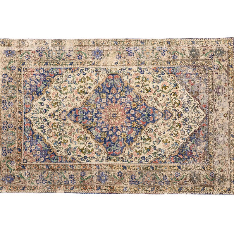 Blue Pink Turkish Rug - Etsy