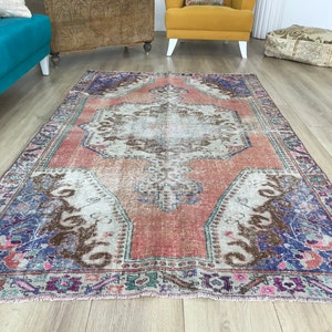 Soft Color Rug, Handmade Wool Rug, Lounge Rug, Entry Rug, Botanic Rug ...