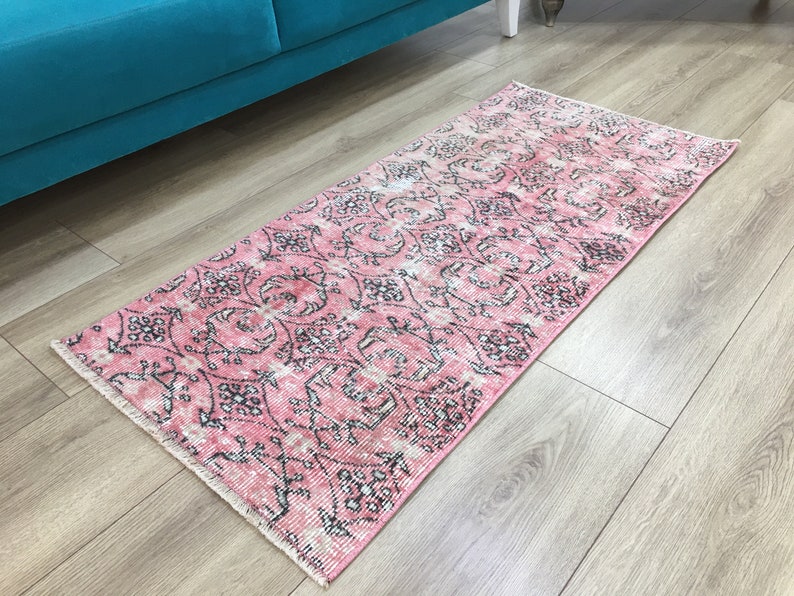 Muted Pink Rug Small Turkish Rug Bohemian Rug Wool Rug | Etsy