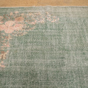 Green Turkish Rug, Handmade Area Rug, Bohemian Rug, Rug for Living Room ...