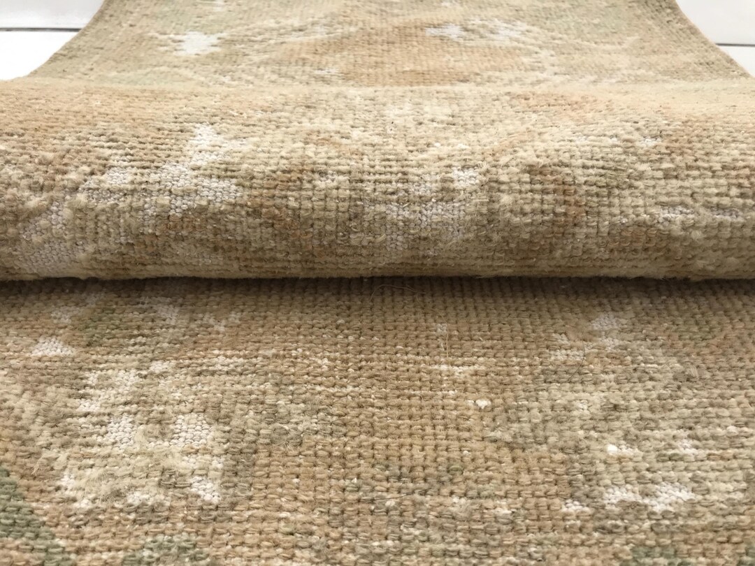 Sustainable Rug, Worn Rug, Hall Rug, Sink Rug, Vintage Oushak Rug ...