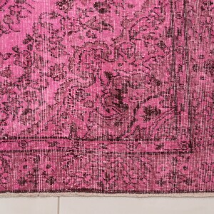 Patio Outdoor Rug, Pink Overdyed Rug, Handmade Rug, Vintage Area Rug ...