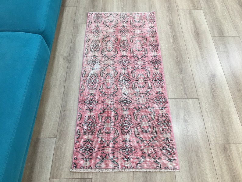 Muted Pink Rug Small Turkish Rug Bohemian Rug Wool Rug | Etsy