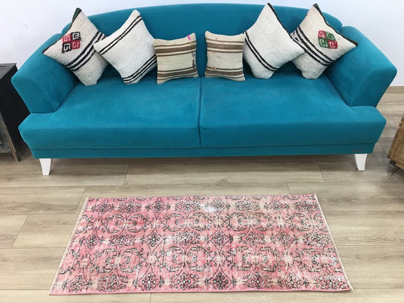 Muted Pink Rug Small Turkish Rug Bohemian Rug Wool Rug | Etsy