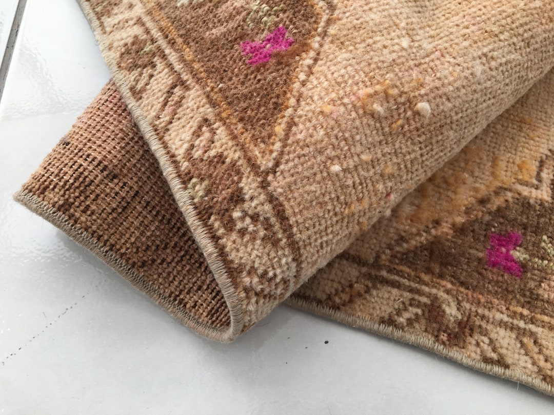 Orange Floral Rug, Stair Front Rug, Antique Home Rug, Mountain Runner ...