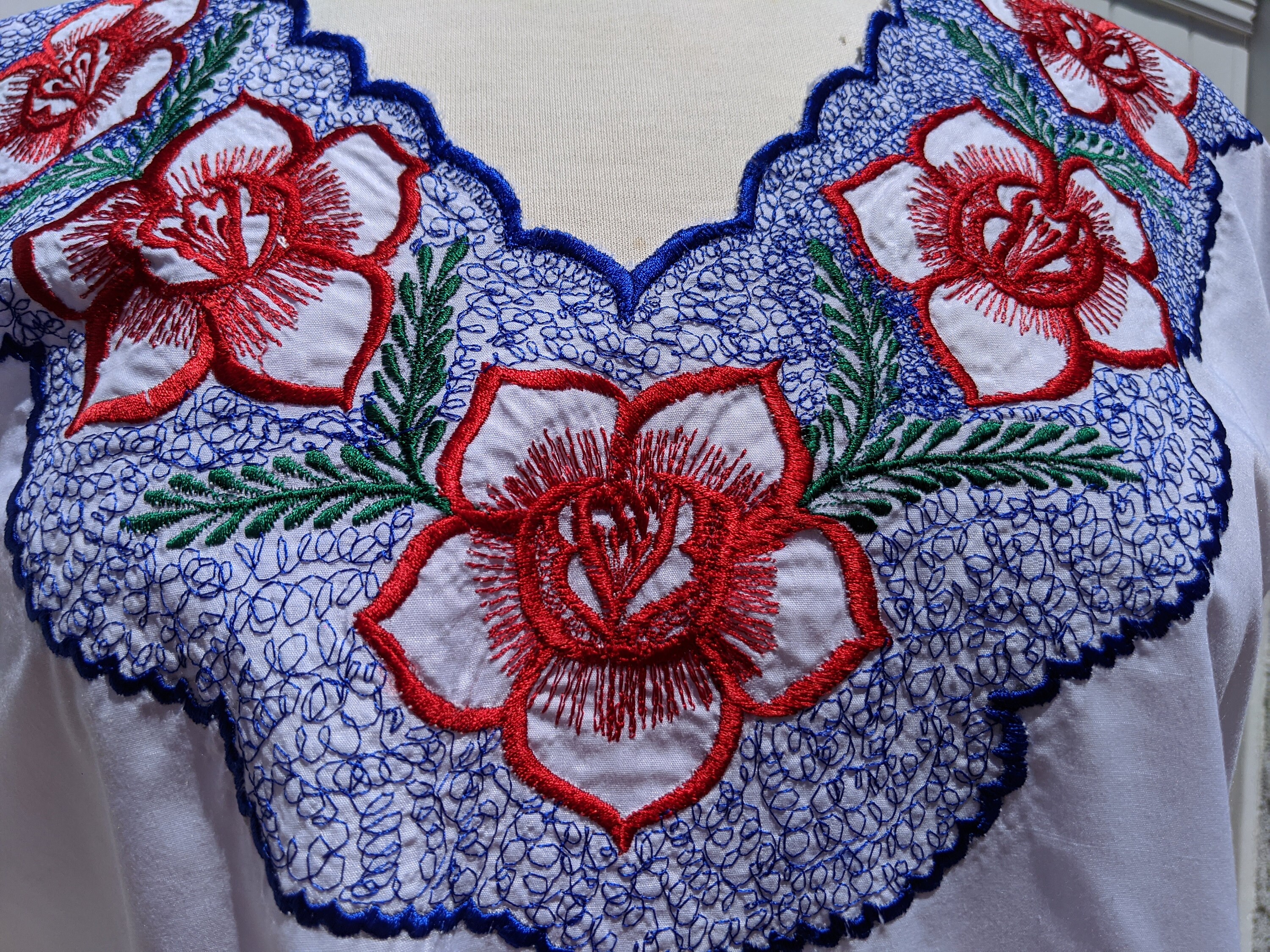 Made in Oaxaca Embroidered Hand Made Blouse Blusa Bordada Hecha En ...