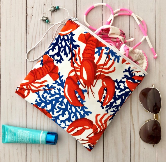 Water Resistant Bikini Wet Bag / Cosmetic Bag - Etsy