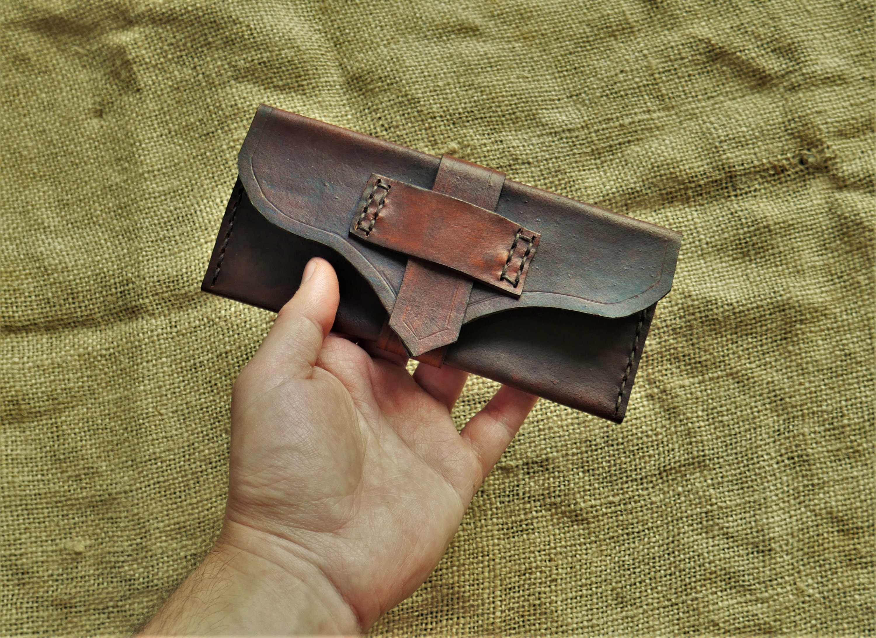 Handmade Leather Money Wallet 18th Century Reproduction - Etsy