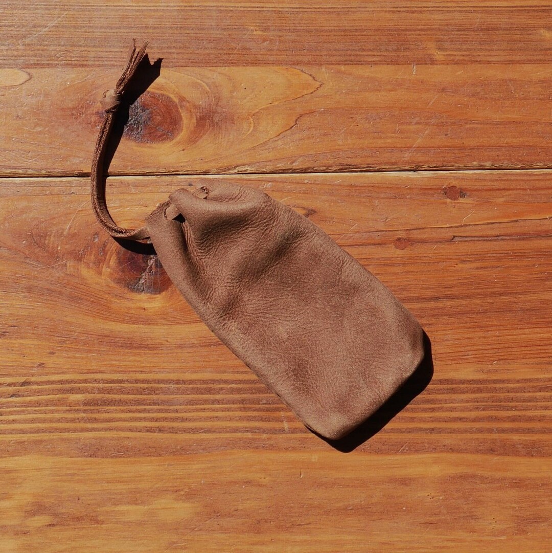 Small Leather Drawstring Bag 18th Century Reproduction - Etsy