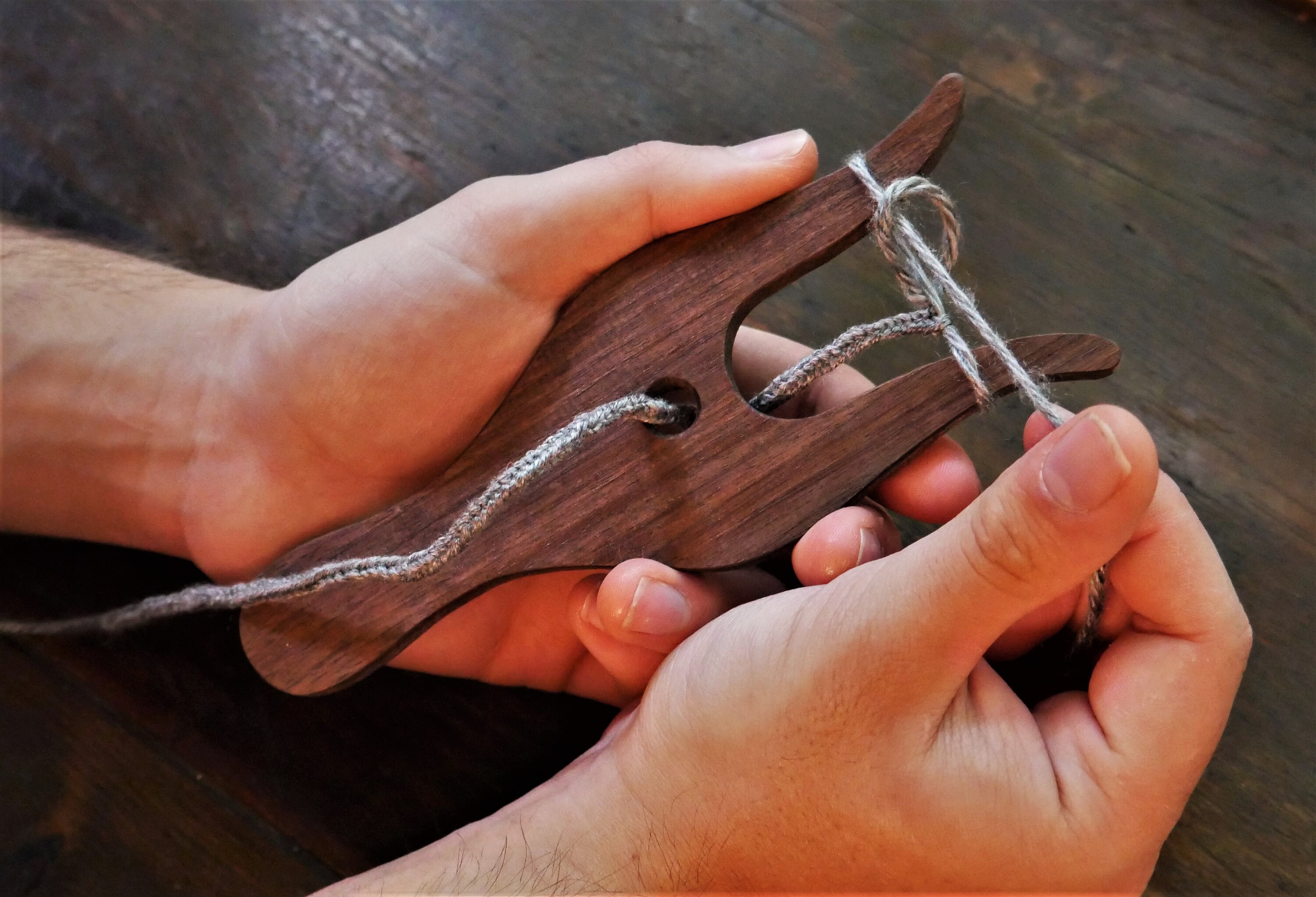 Handmade Walnut Wood Lucet Cord Making Loom With Handle 18th | Etsy