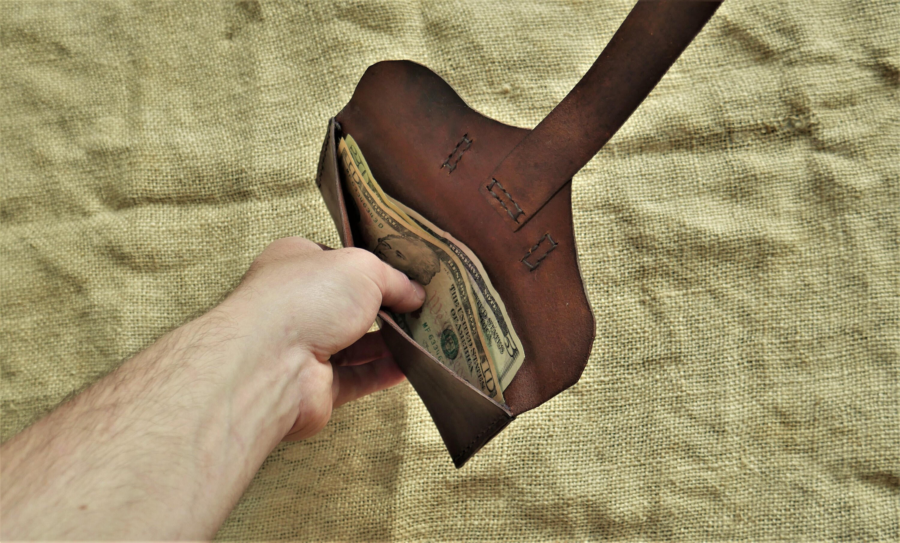 Handmade Leather Money Wallet 18th Century Reproduction - Etsy