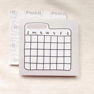 Gray Calendar | Functional Sticky Notes | 3x3 In. - Etsy