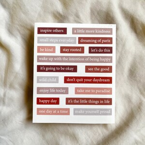 Sticker Sheet With Motivational Sayings | Journaling and Planner | Bujo ...