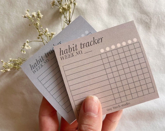 Habit Tracker | Functional Sticky Notes | 3x3 In. - Etsy