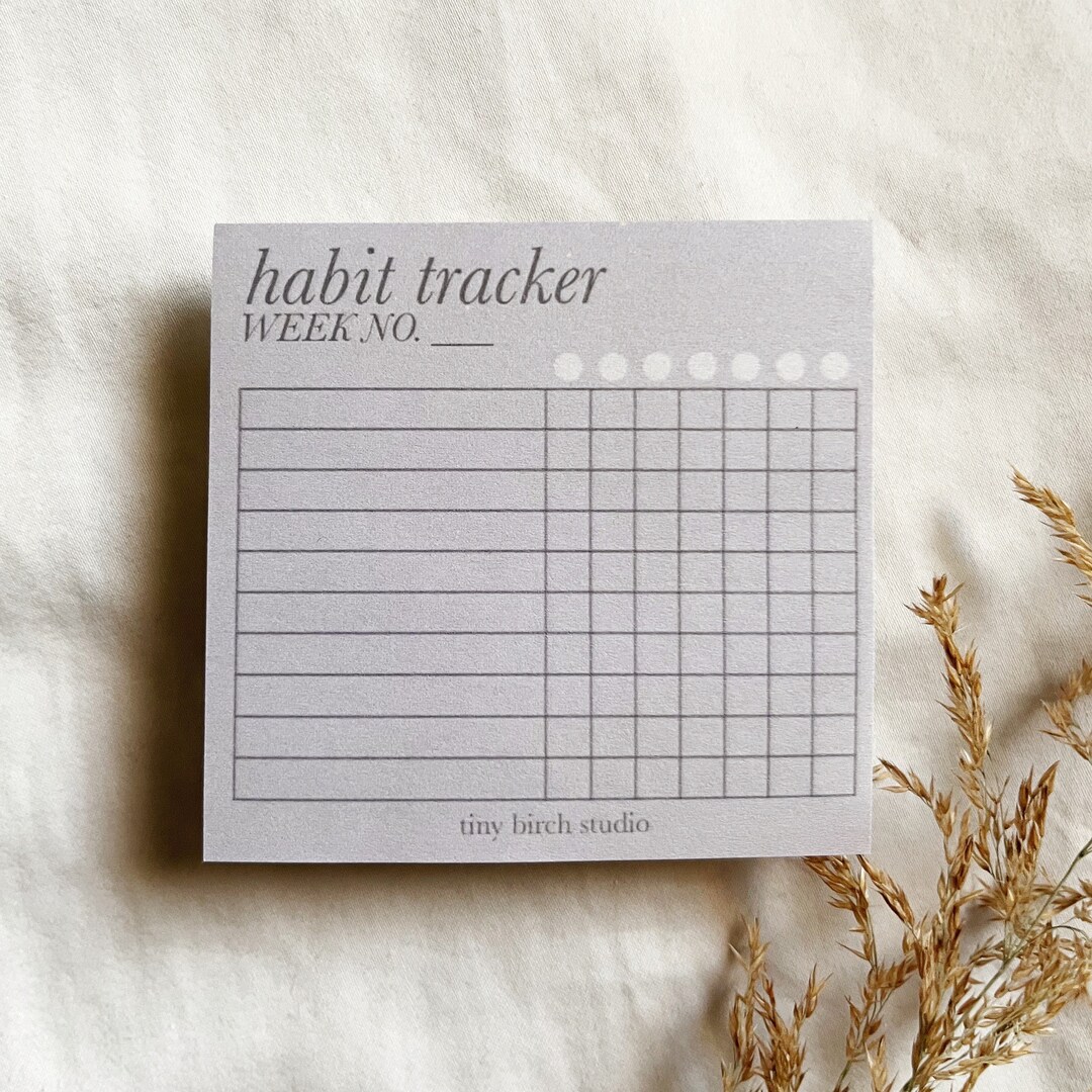 Habit Tracker Functional Sticky Notes 3x3 In. - Etsy