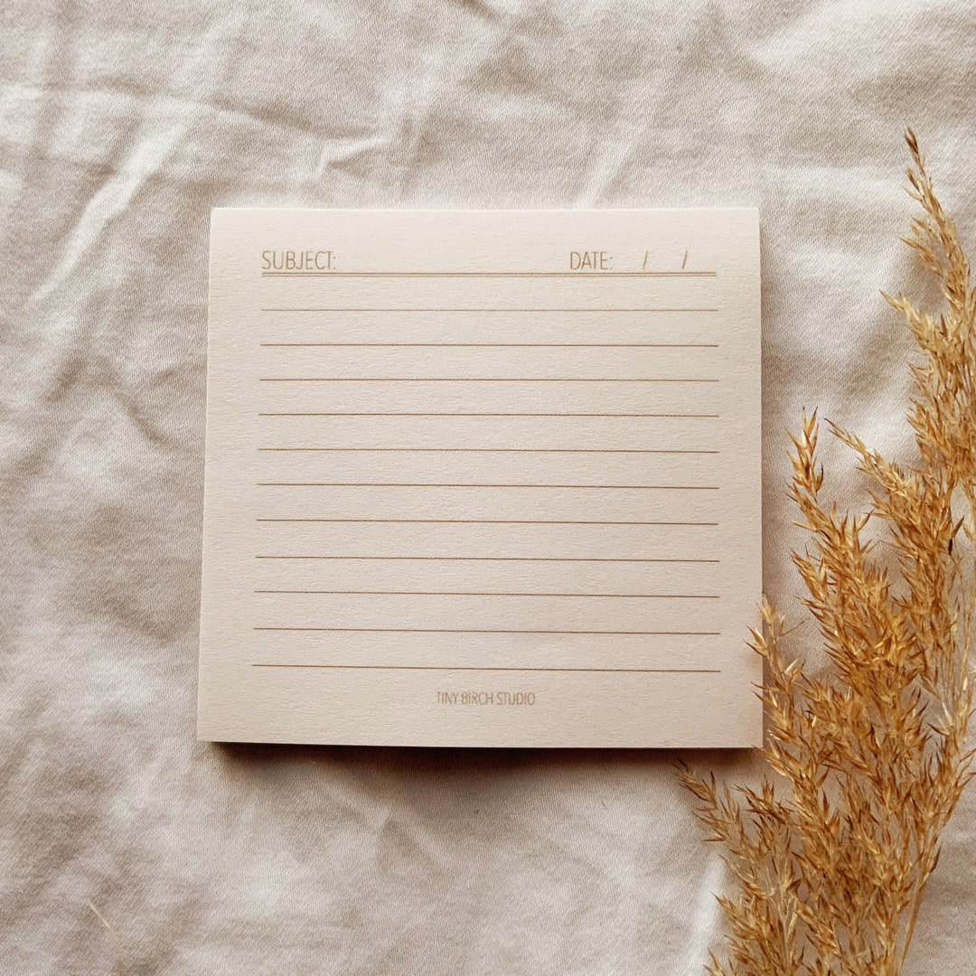 Cream Notes | Functional Sticky Notes | 3x3 In. - Etsy