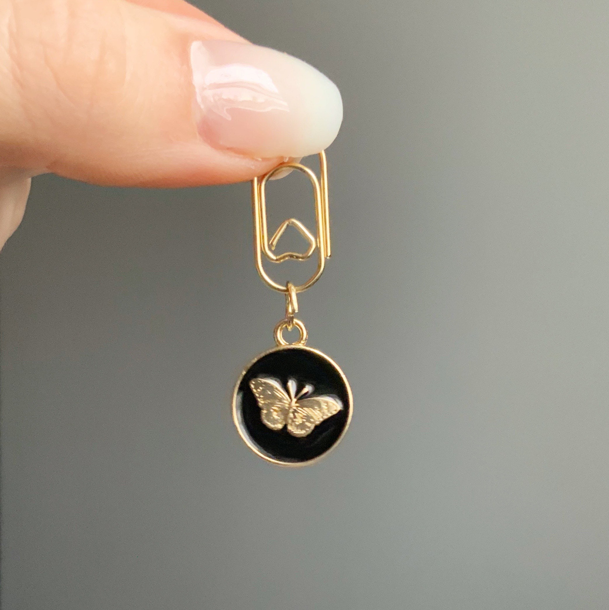 Mini Planner Charm | Butterfly | Paper Clip or Clasp | Planner ...