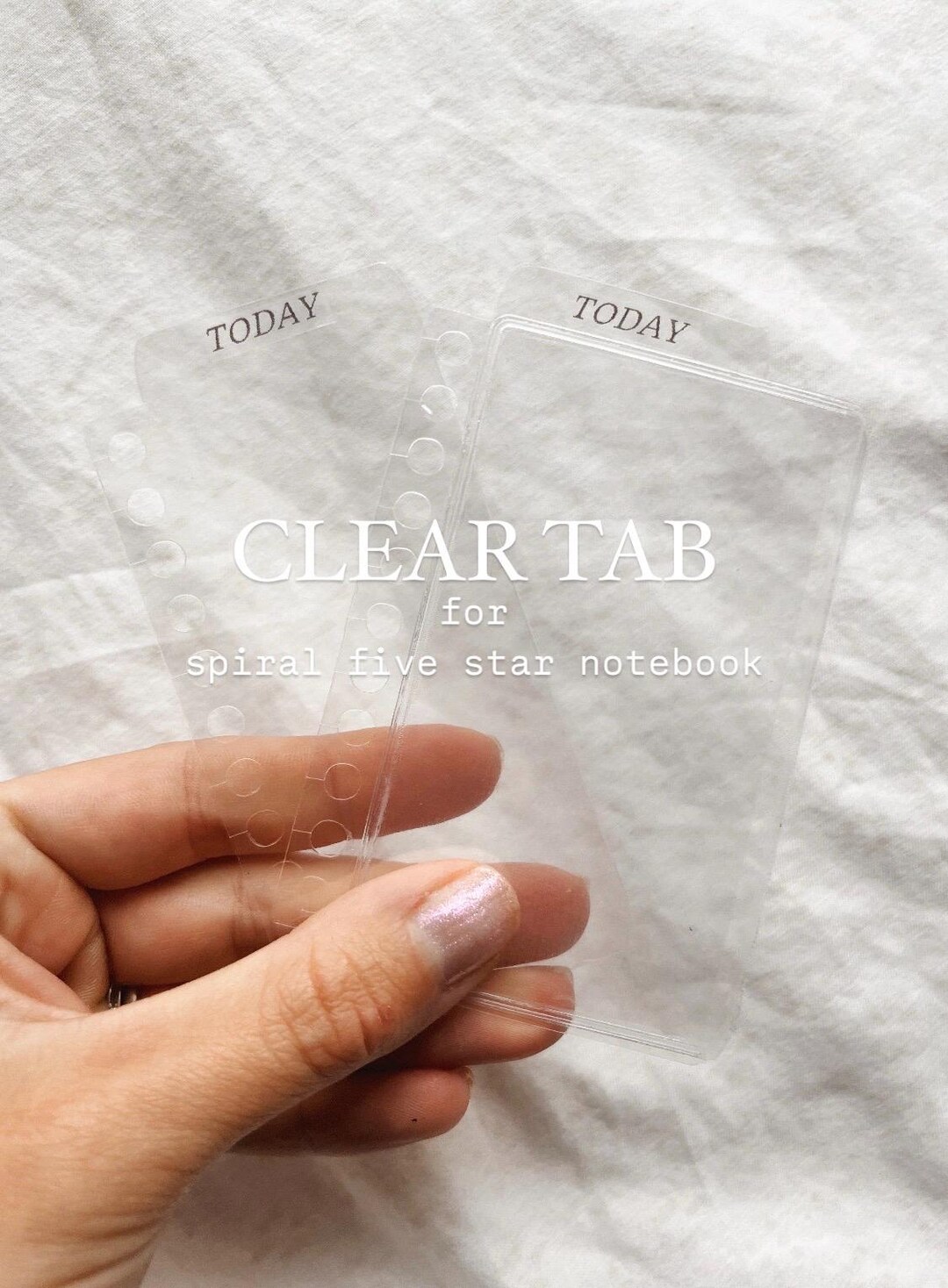 Clear “today” Tab | Five Star Spiral Notebook Tab - Etsy