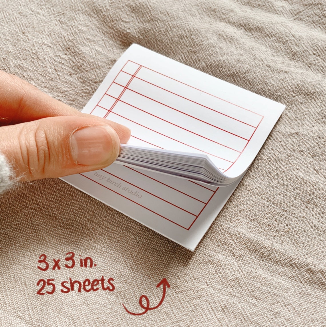 Red Checklist Functional Sticky Notes 3x3 In. - Etsy