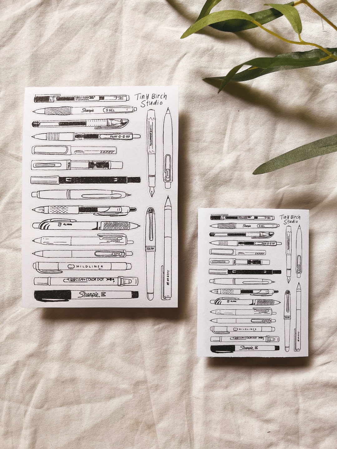 Illustrated Pens | Planner and Journaling Stickers - Etsy