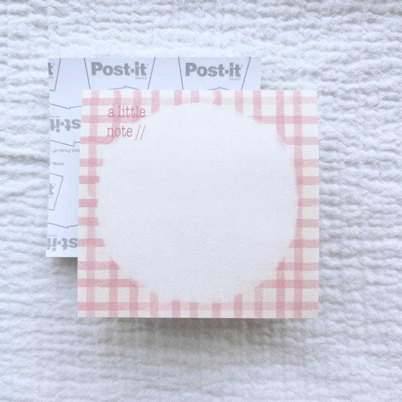 Sticky Notes Gingham - Etsy