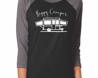 Happy camper shirt | Etsy