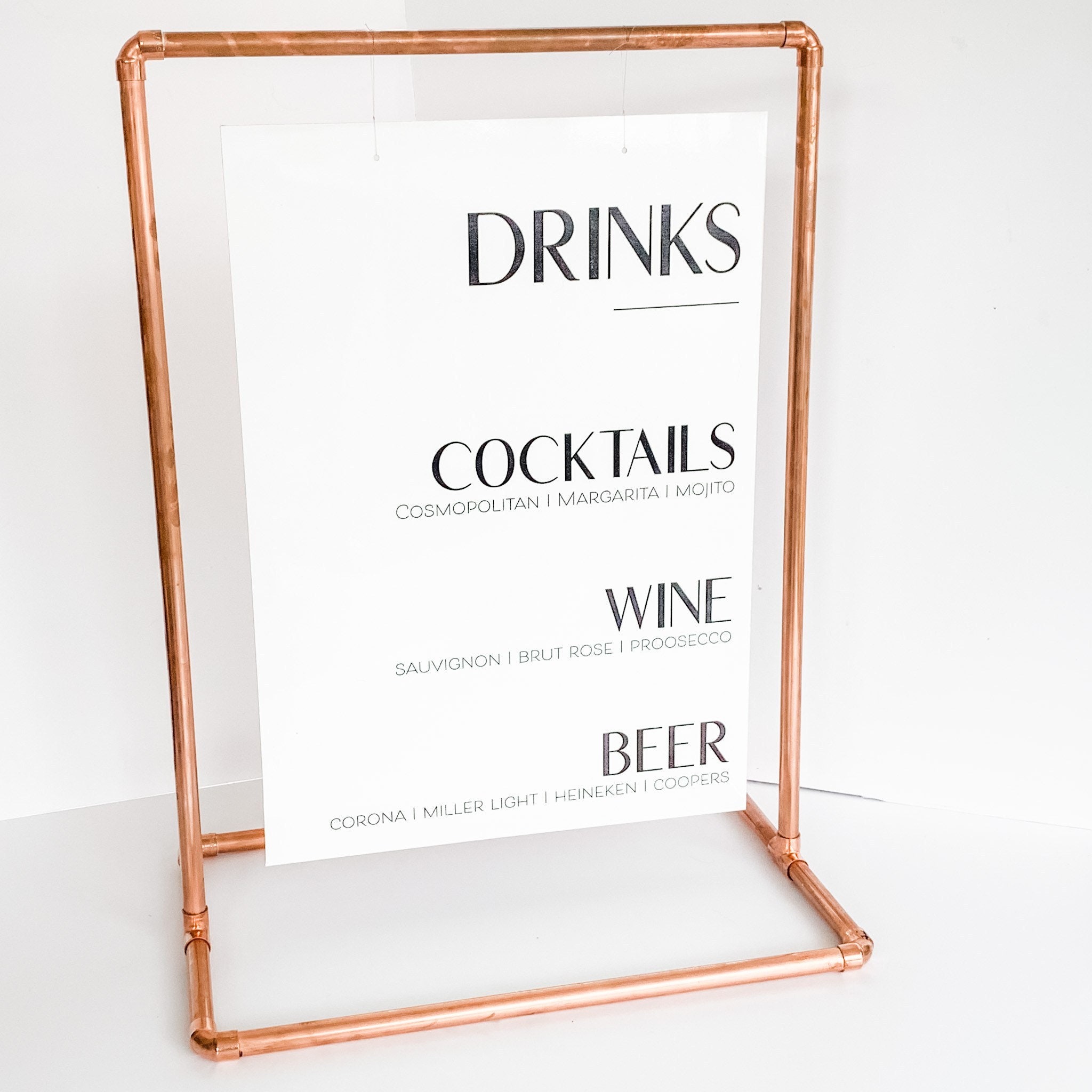 A4 Rustic Bespoke Handcrafted Copper Pipe Easel Small Tabletop - Etsy
