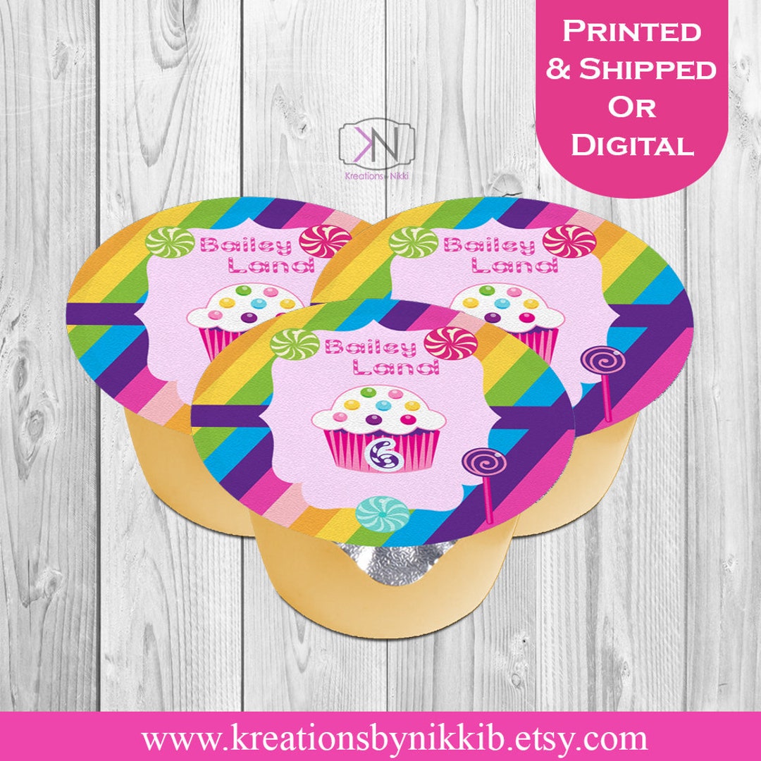 Candyland Applesauce Labels-custom Labels-candyland Birthday-candyland ...