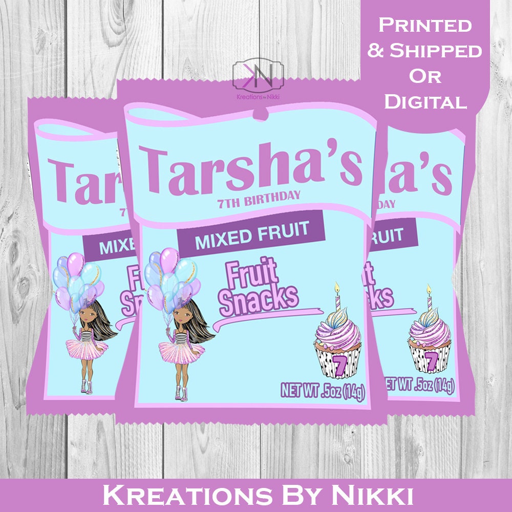 Princess Fruit Snacks Favors-fruit Snacks-princess Birthday Party ...