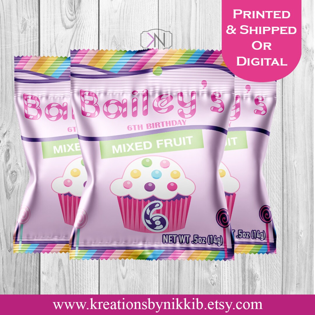 Candyland Fruit Snacks Favors-fruit Snacks-candyland Brithday Party - Etsy