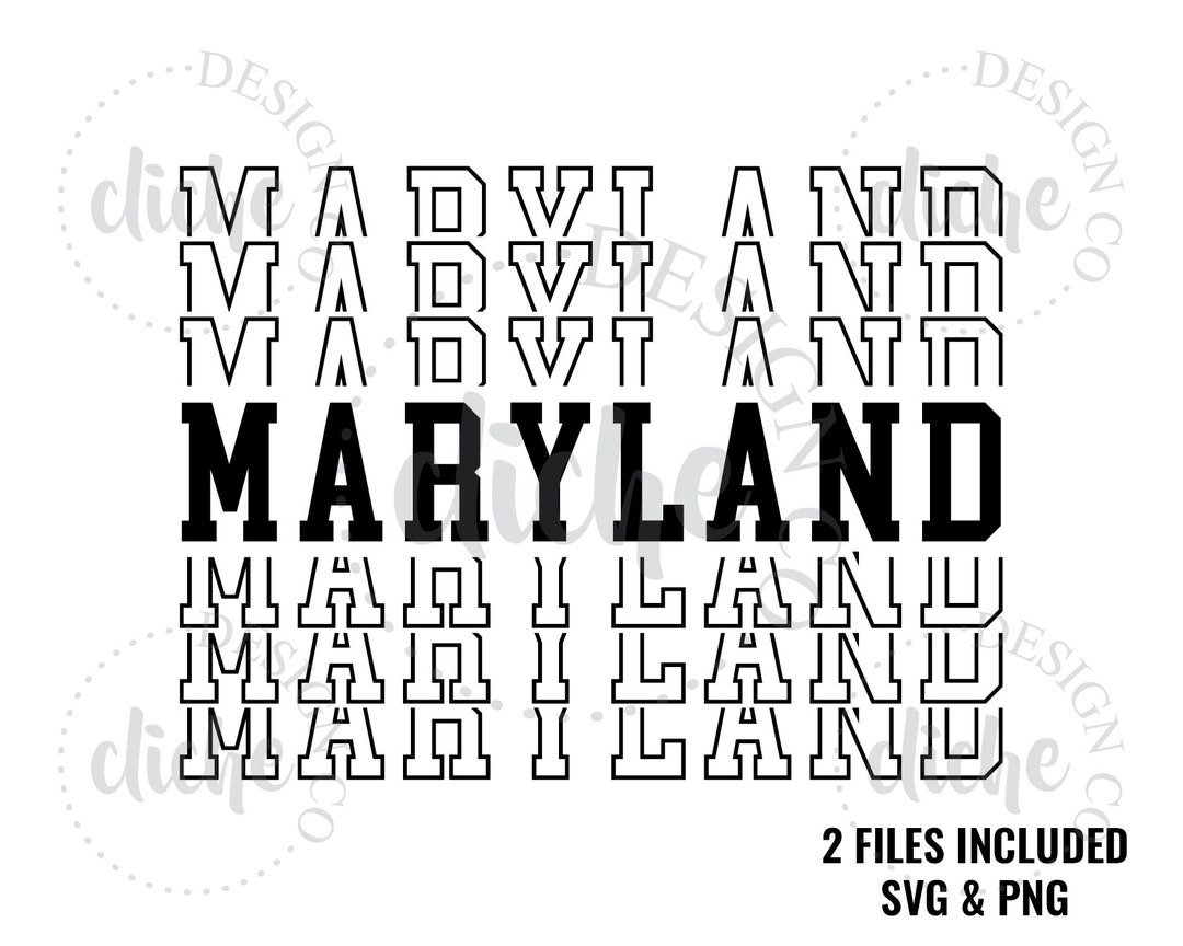 Maryland Sublimation Design PNG SVG Digital Design - Etsy
