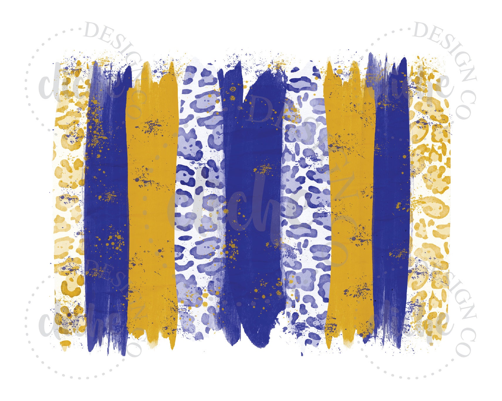 PNG Digital File Yellow Gold Leopard Background Turquoise & Yellow ...