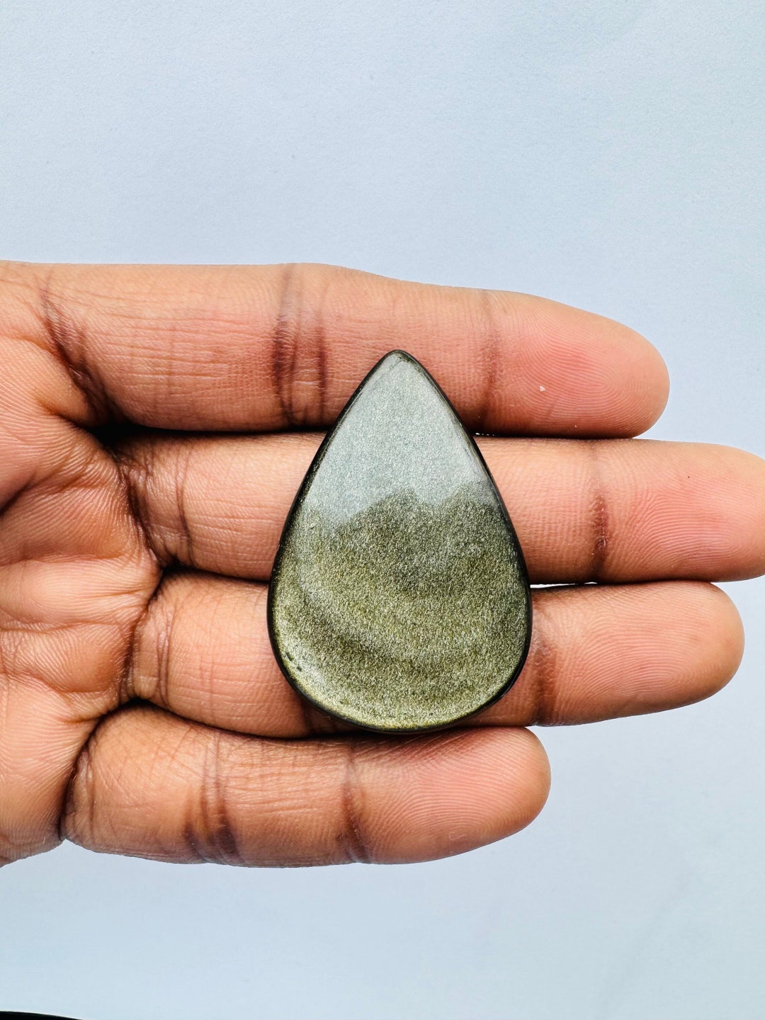 Beautiful Golden Obsidian Pear Shape Cabochon, Golden Obsidian Cabochon ...