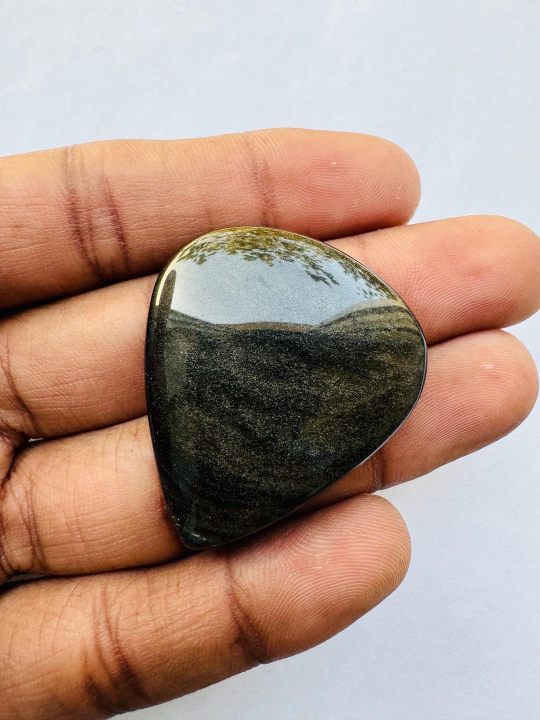 Beautiful Golden Obsidian Pear Shape Cabochon, Golden Obsidian Cabochon ...