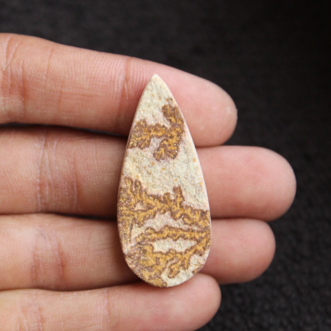 Psilomelane Dendrite Stone Pear Shape Druzy, Psilomelane Dendritic ...