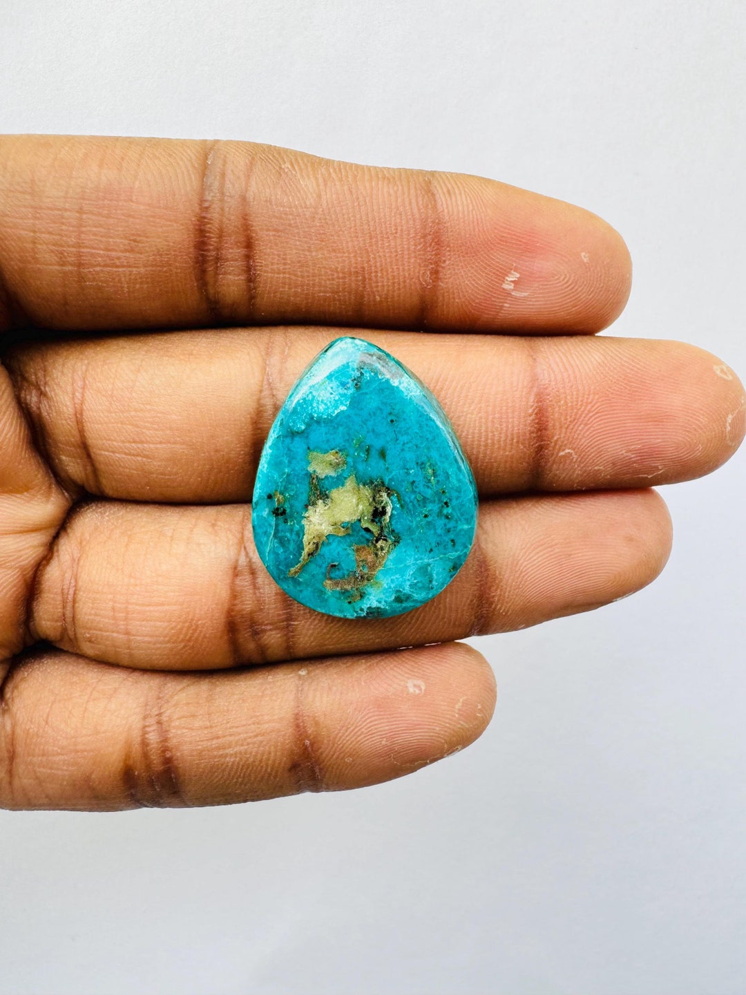 Unique Chrysocolla Pear Shape Cabochon - Chrysocolla Cabochon for Jewelry Making,, 28X22X5 MM - Etsy