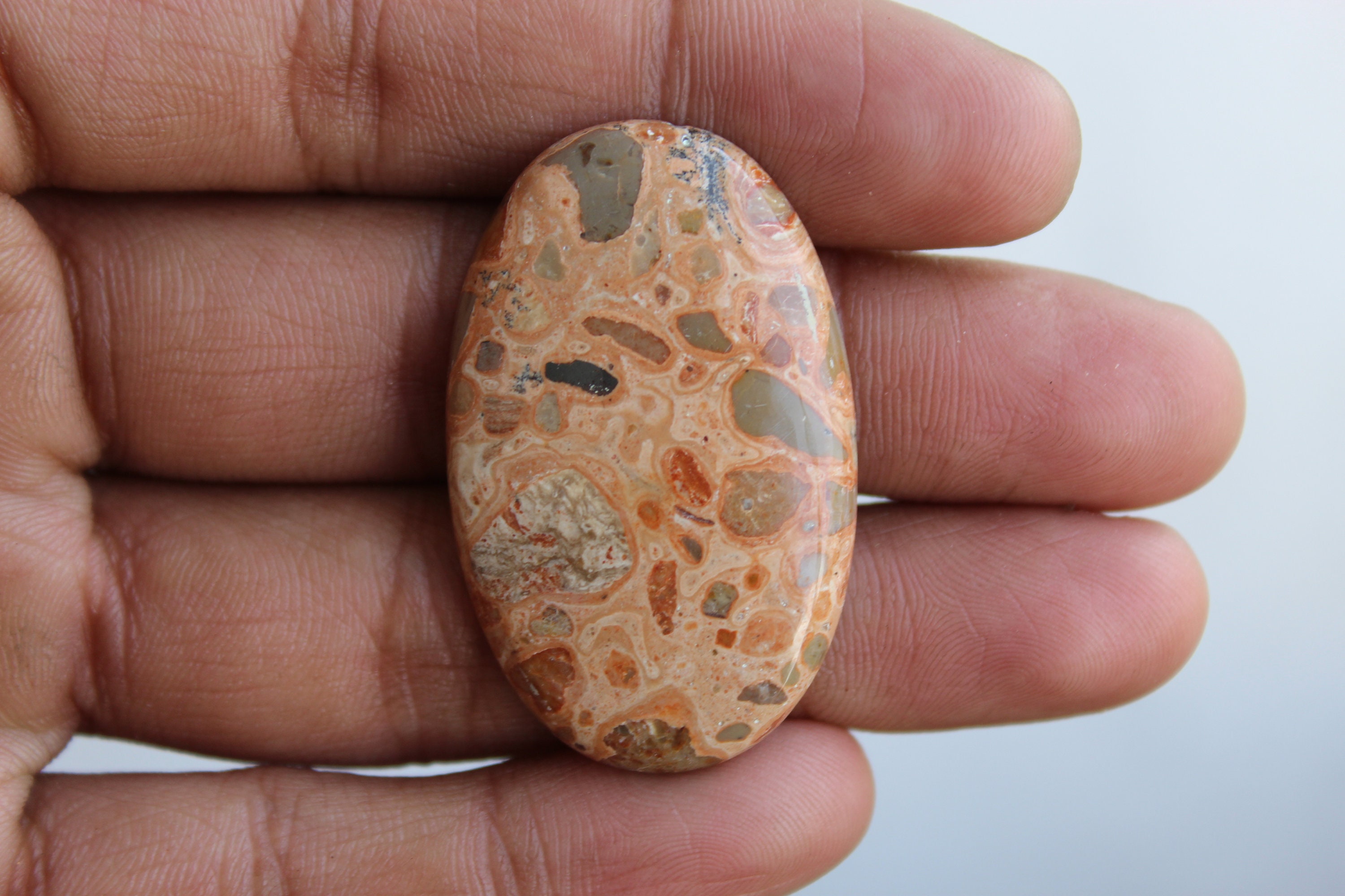 Top Rare Leopardite Jasper Oval Shape CabochonLeopardite | Etsy