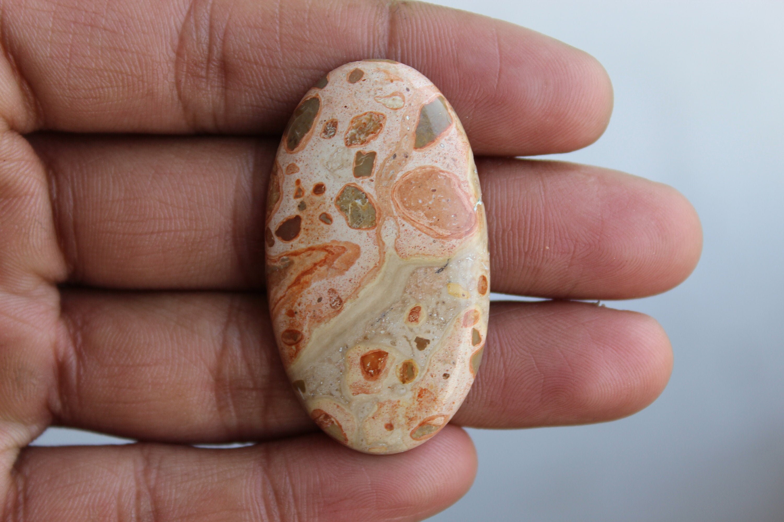 Genuine Leopardite Jasper Oval Shape Cabochonleopardite - Etsy UK