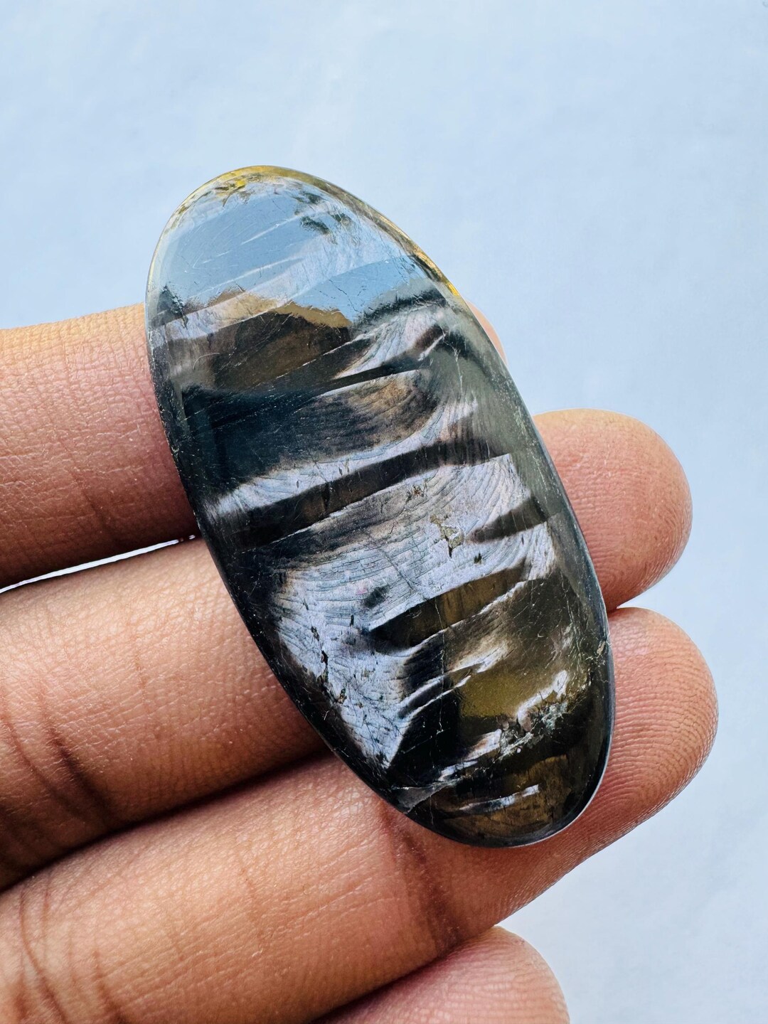 Natural Hypersthene Oval Shape Cabochon, Hypersthene Cabochon for ...