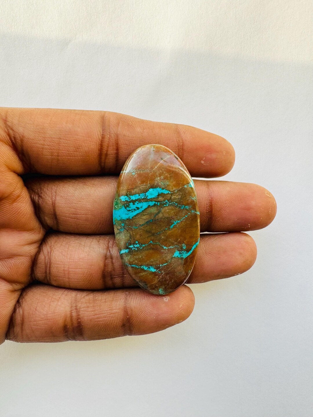 Unique Chrysocolla Oval Shape Cabochon - Chrysocolla Cabochon for Jewelry Making,, 45X25X5 MM - Etsy