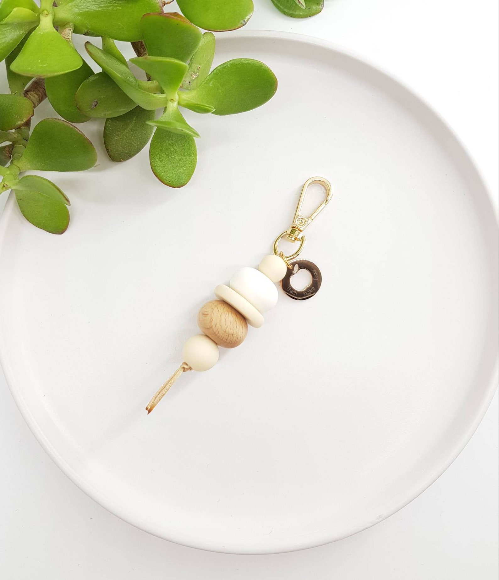 Beaded Silicone Lanyard and Keyring Set | Teacher Gift - Etsy Australia