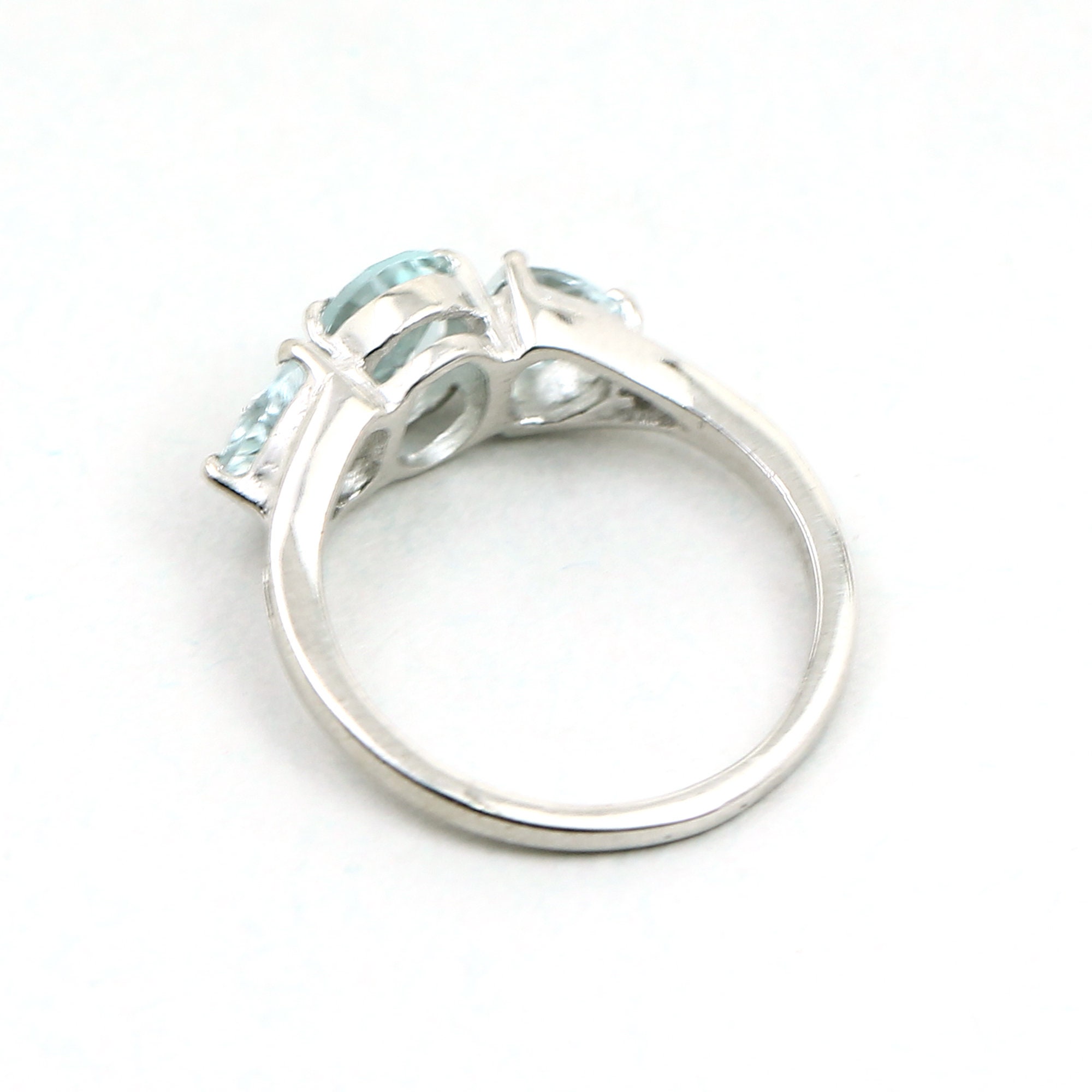 Aquamarin Ring Natürlicher Aquamarin Sterling Silber Ring | Etsy