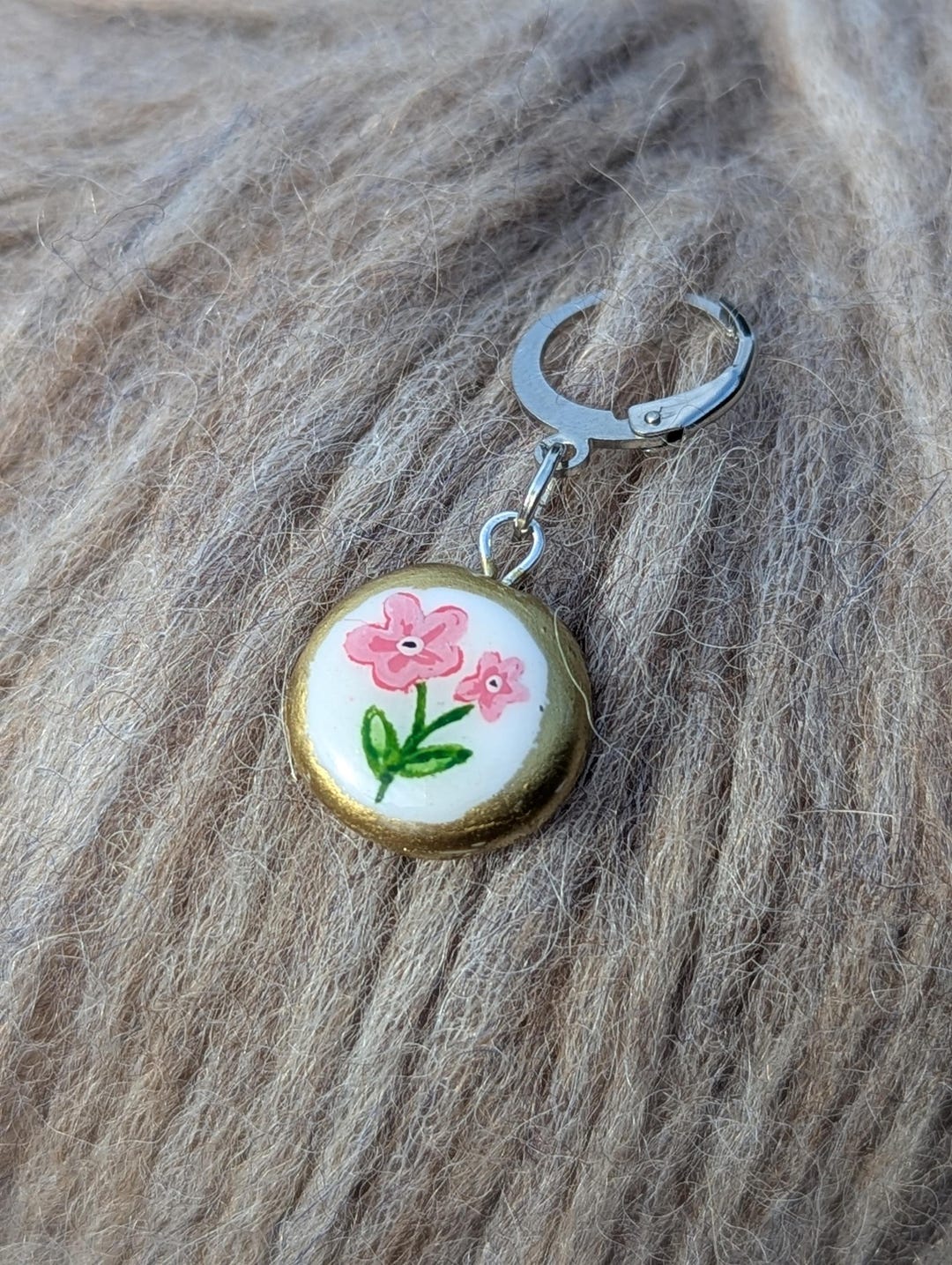 Flower Stitch Markers | Cottage Core Stitch Markers | Knitting Charms ...