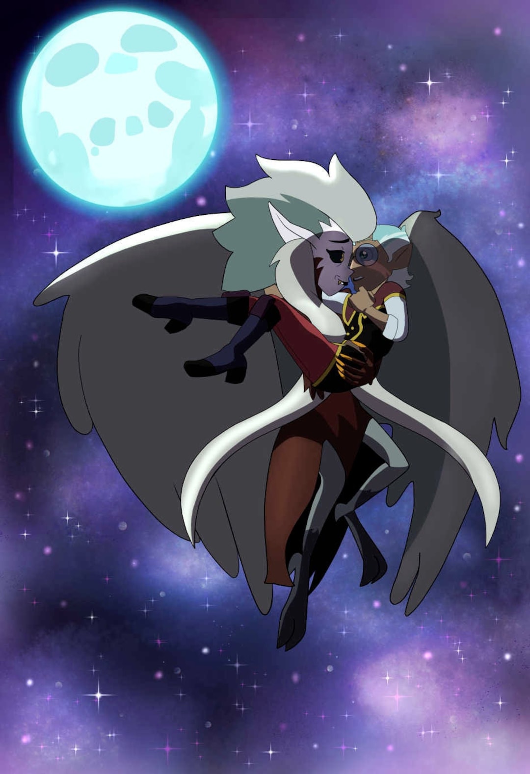 Eda and Raine in Flight Print - Etsy