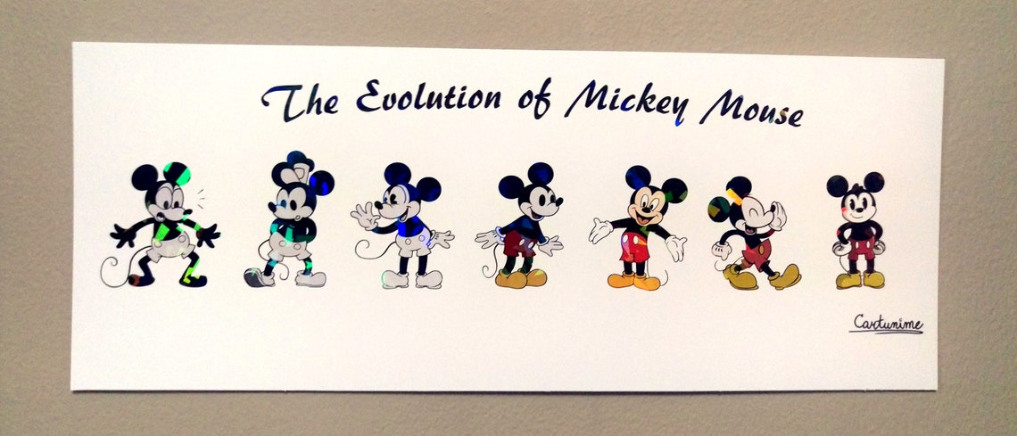 La evolución de Mickey Mouse - Etsy México