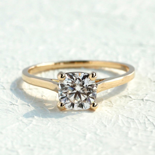 14k Cathedral Ring Setting - Etsy