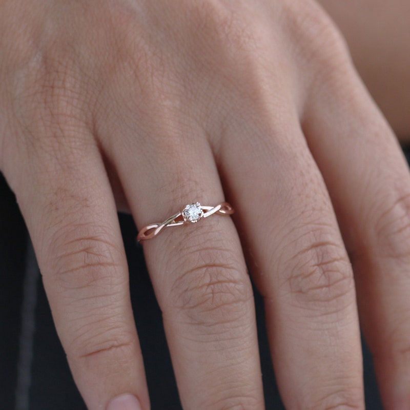 Small Diamond Ring - Etsy