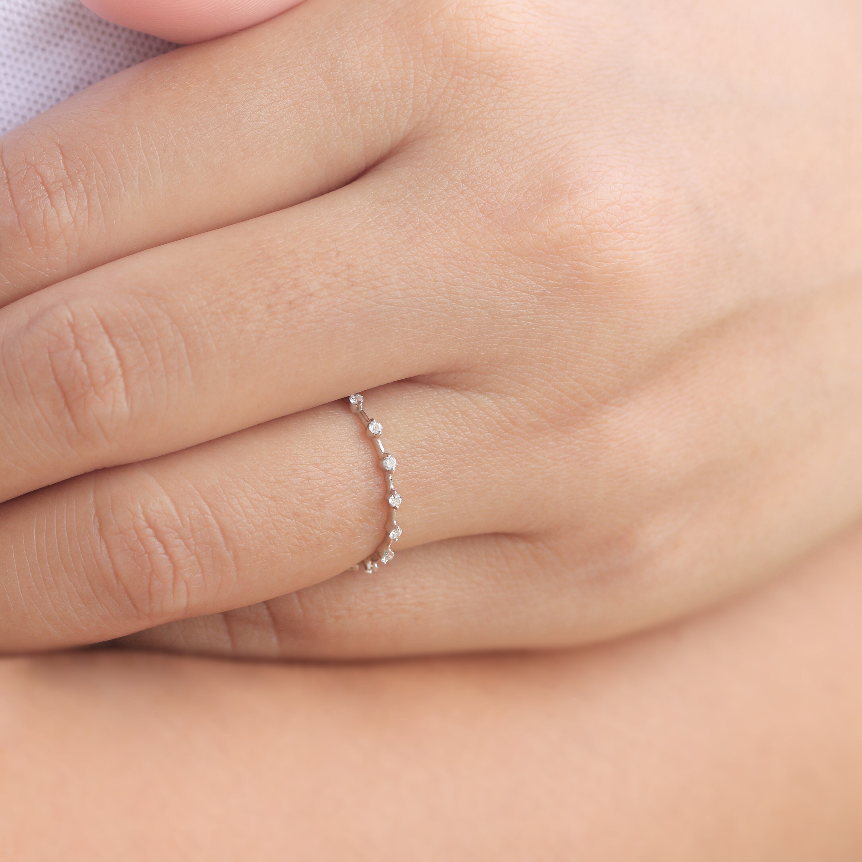 Diamond Eternity Ring 14k 18k Eternity Band for Women Solid - Etsy